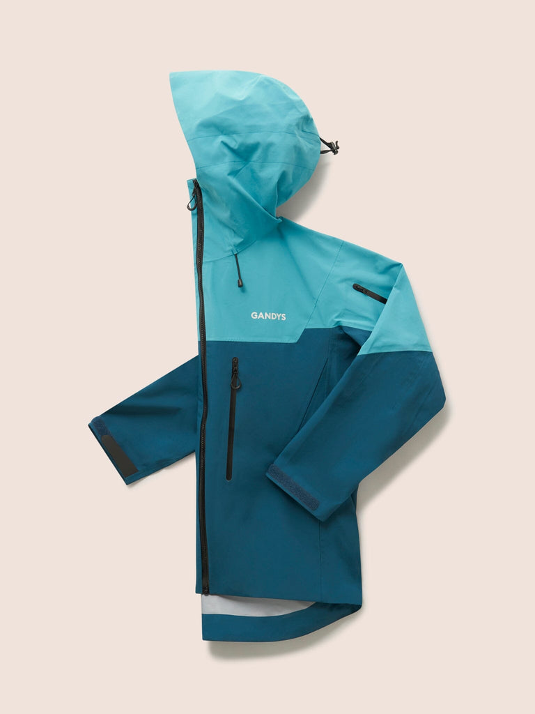 Argyle Waterproof Multi Pocket Jacket in Teal