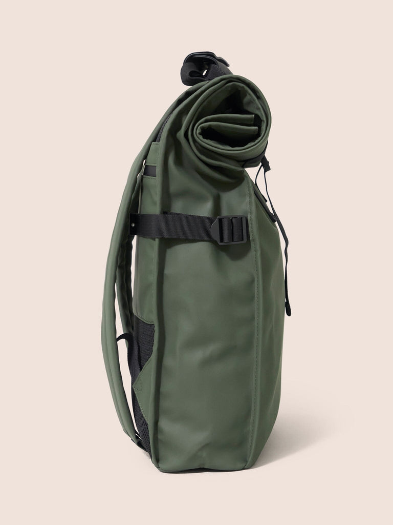 Copenhagen Waterproof Roll Top Backpack in Khaki