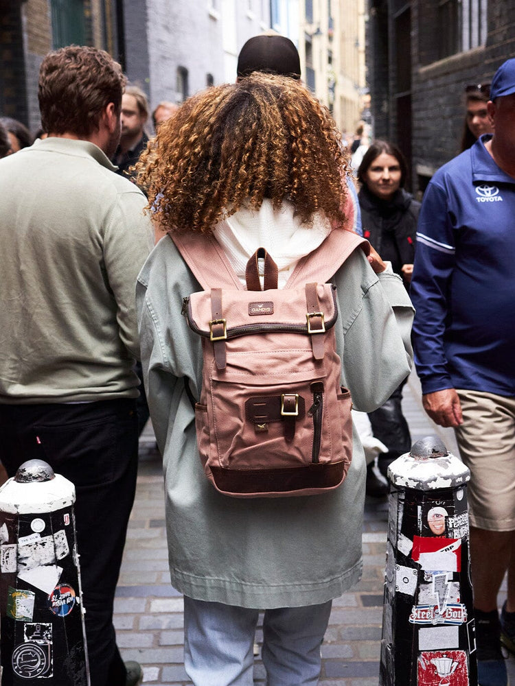 Dusty Pink Waxed Cotton Mini Bali Backpack