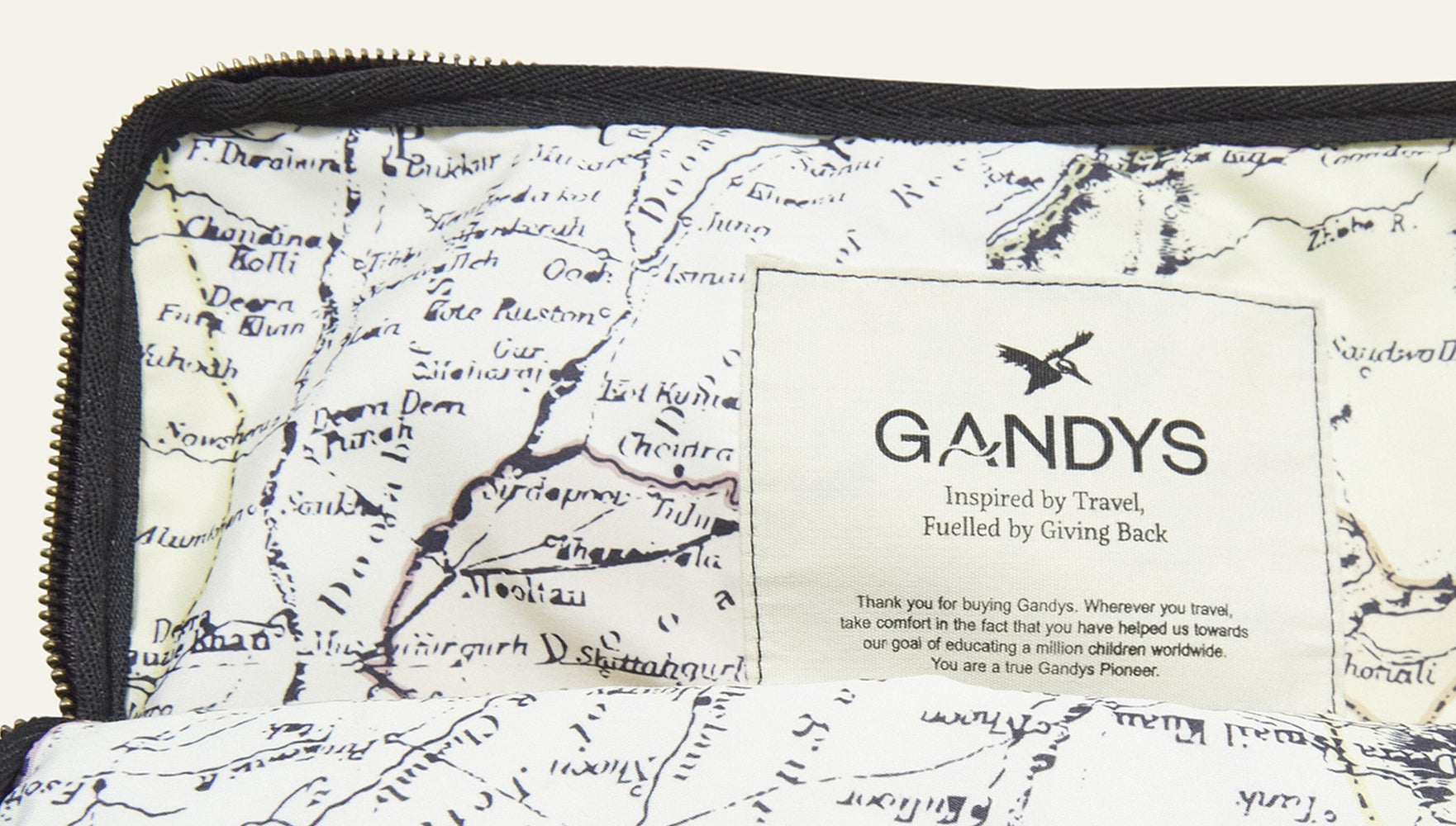 Pale Yellow Waxed Cotton Bali Backpack