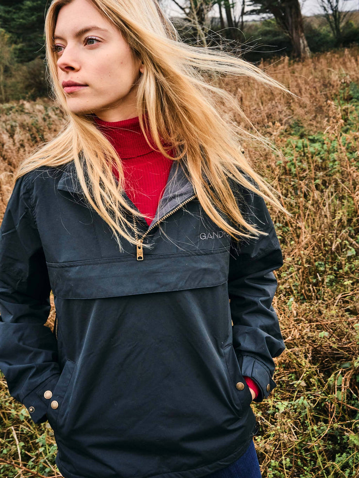 Black Alberta Fleece Lined Overhead Jacket